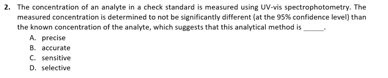 Solved The concentration of an analyte in a check standard | Chegg.com