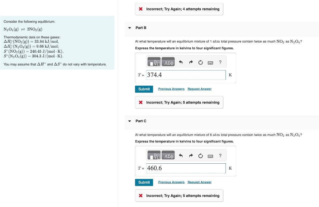 Solved X Incorrect; Try Again; 4 attempts remaining Consider | Chegg.com