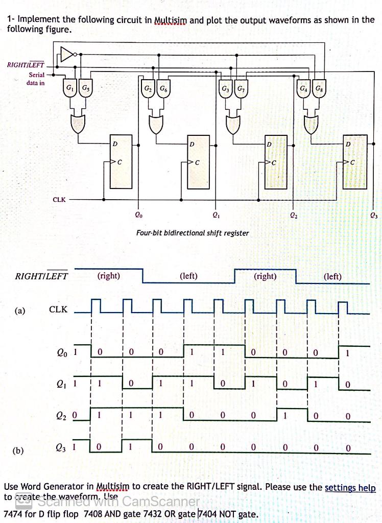 1- Implement the following circuit in Multisim and | Chegg.com