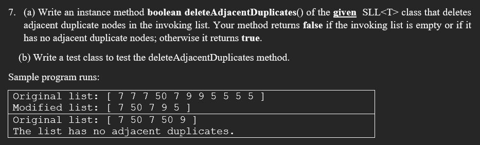 Solved //************************** SLL.java | Chegg.com