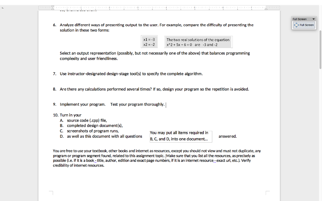 Solved Full Screen Solve The Following Quadratic Equation Chegg Com