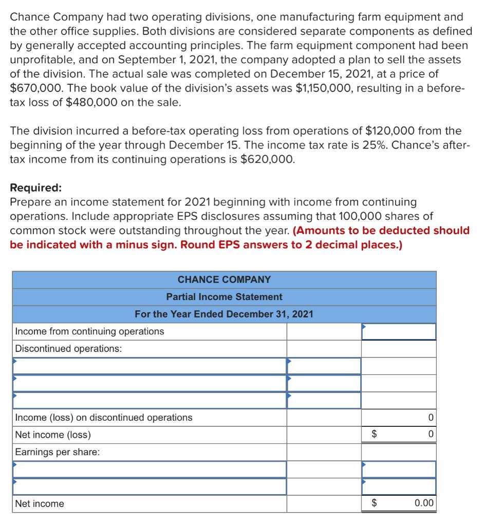 Solved Required: Prepare an income statement for 2021 | Chegg.com