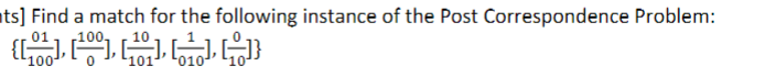 Solved ts] Find a match for the following instance of the | Chegg.com
