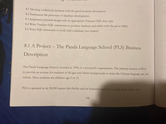 Solved This week, you will develop a database for a | Chegg.com