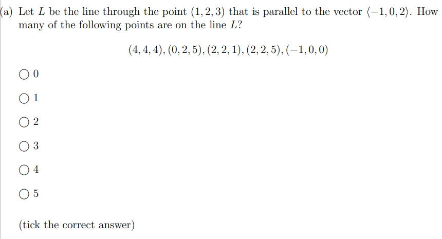Solved (a) Let L be the line through the point (1,2,3) that | Chegg.com
