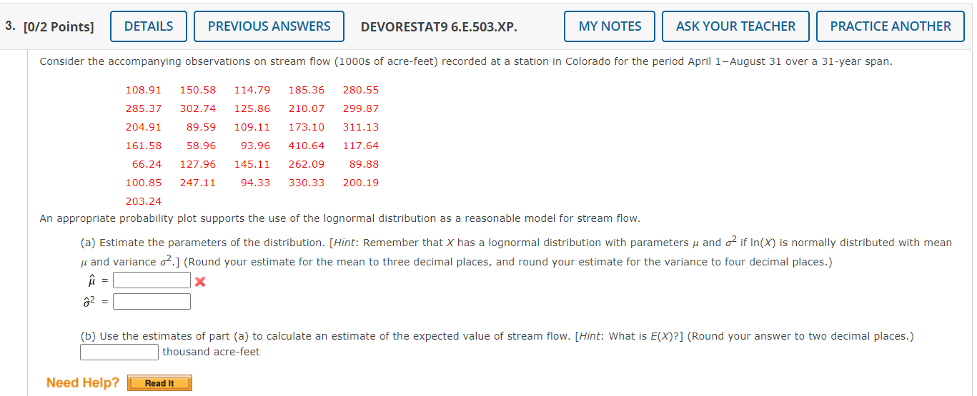 Solved 3. [0/2 Points] DETAILS PREVIOUS ANSWERS DEVORESTAT9 | Chegg.com