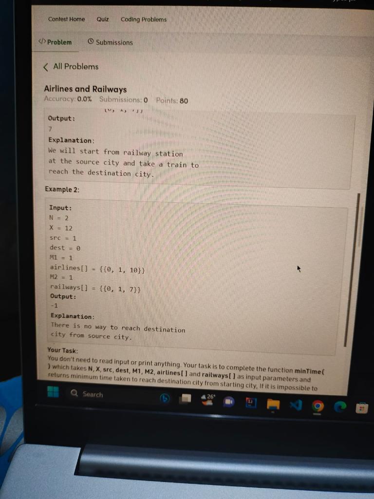 Solved (C) Submissions All Problems Airlines and Railways | Chegg.com