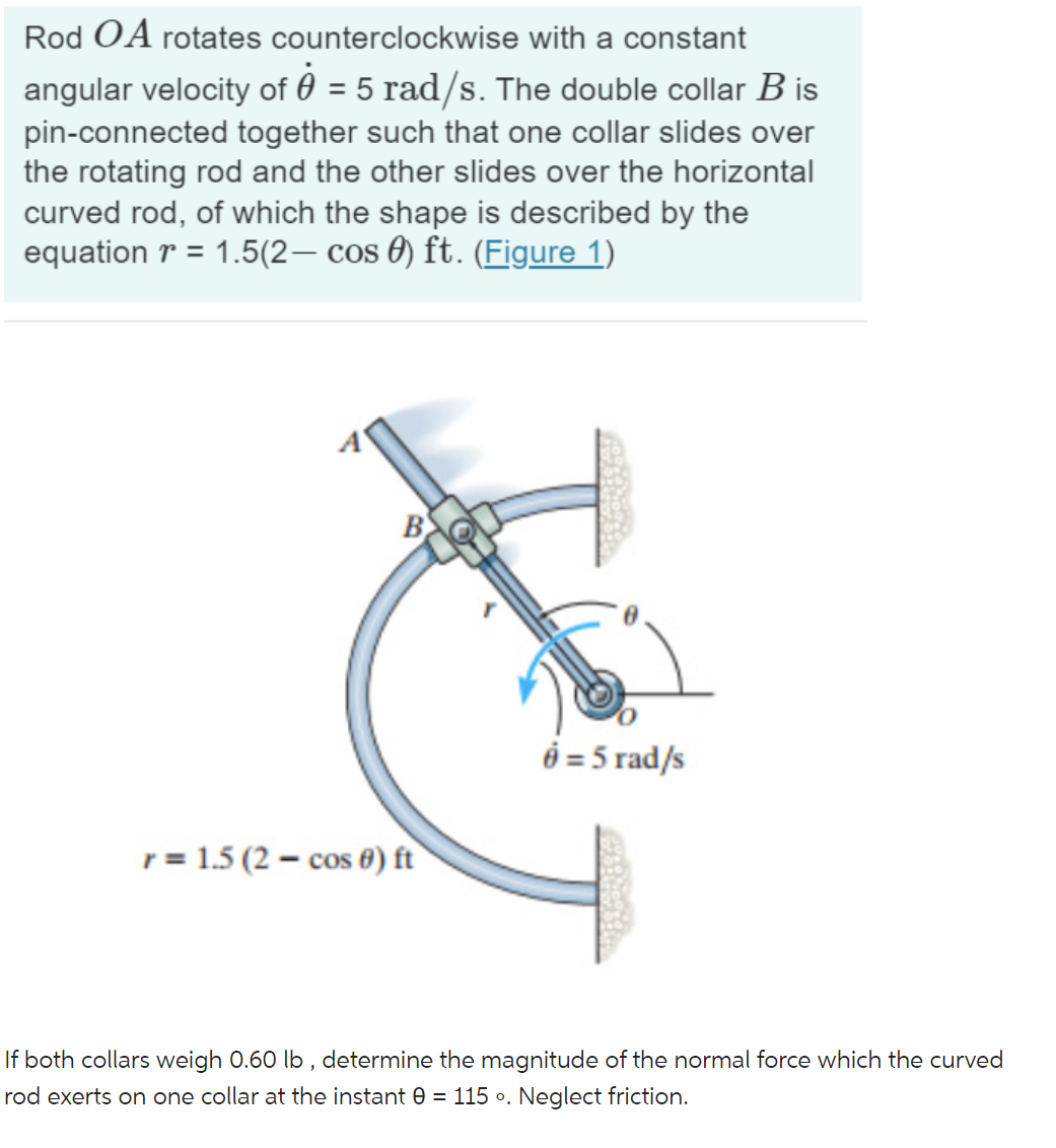 Solved Rod OA rotates counterclockwise with a constant | Chegg.com