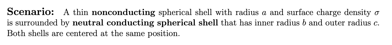 Scenario: A thin nonconducting spherical shell with | Chegg.com