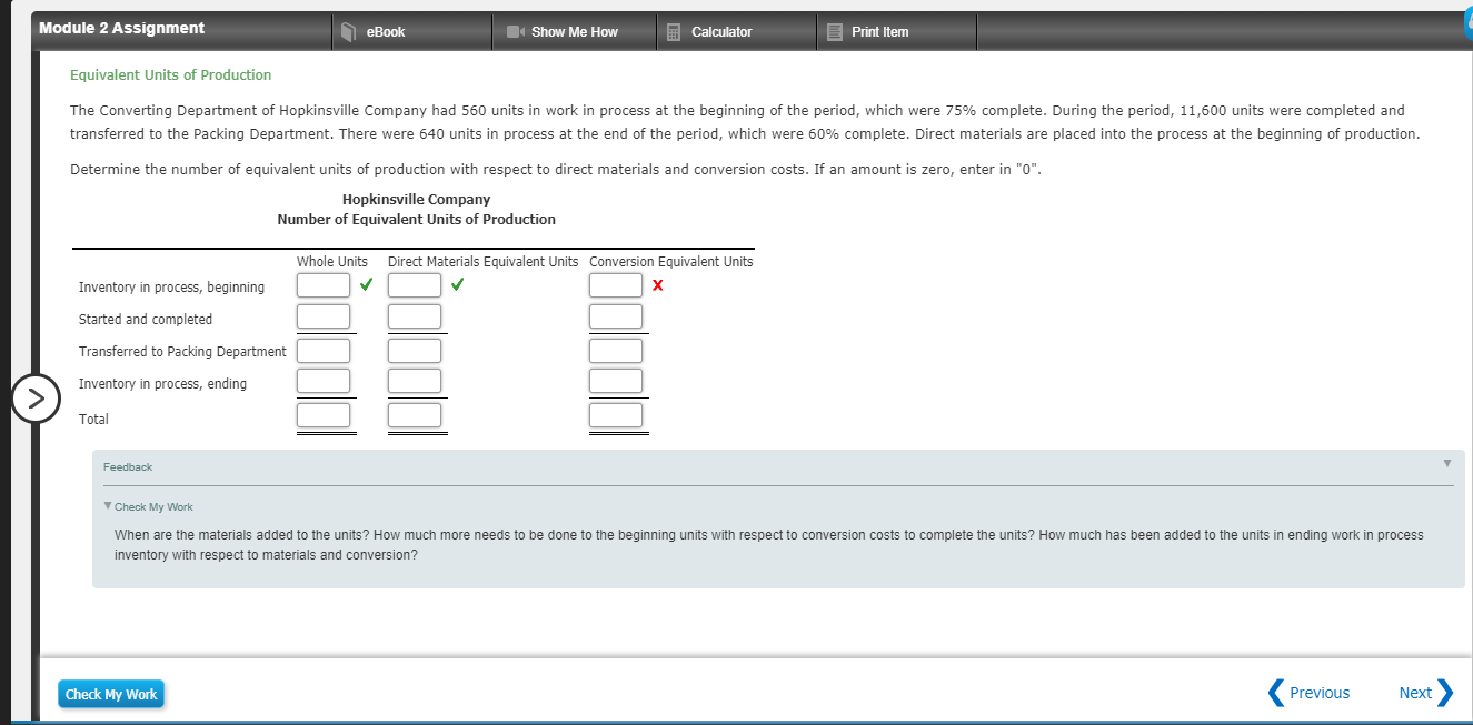 Solved Module 2 Assignment eBook Show Me How Calculator | Chegg.com Solved Module 2 Assignment eBook Show Me How Calculator | Chegg.com