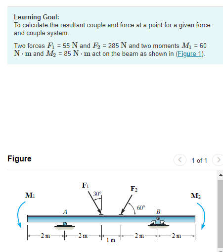 Solved Learning Goal: To calculate the resultant couple and | Chegg.com