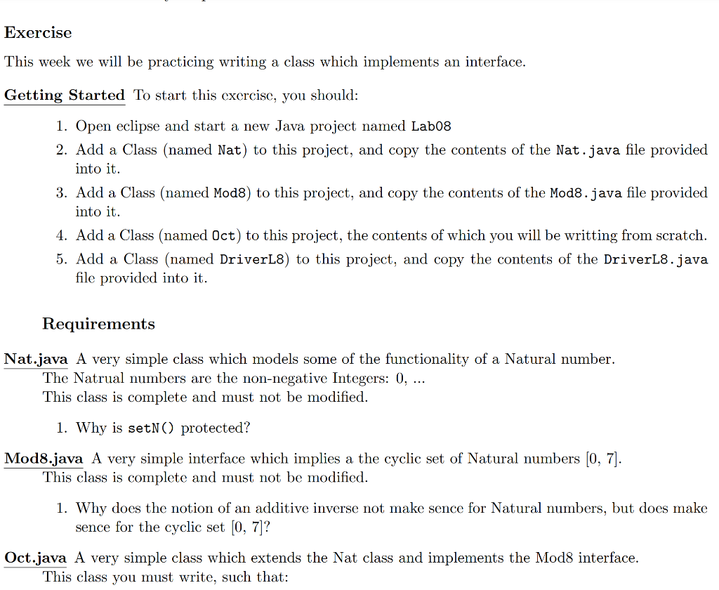 Solved Exercise This week we will be practicing writing a | Chegg.com