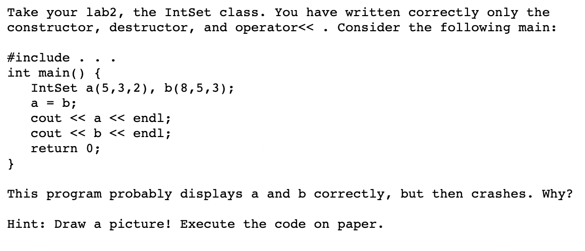 A basic c++ question: ask for a solution and | Chegg.com