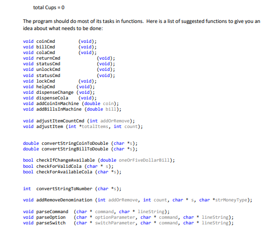 Solved Create a program that simulates a pop (soda) vending | Chegg.com