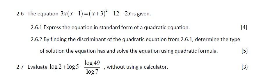Solved Solve questions 2.6 and 2.7 | Chegg.com