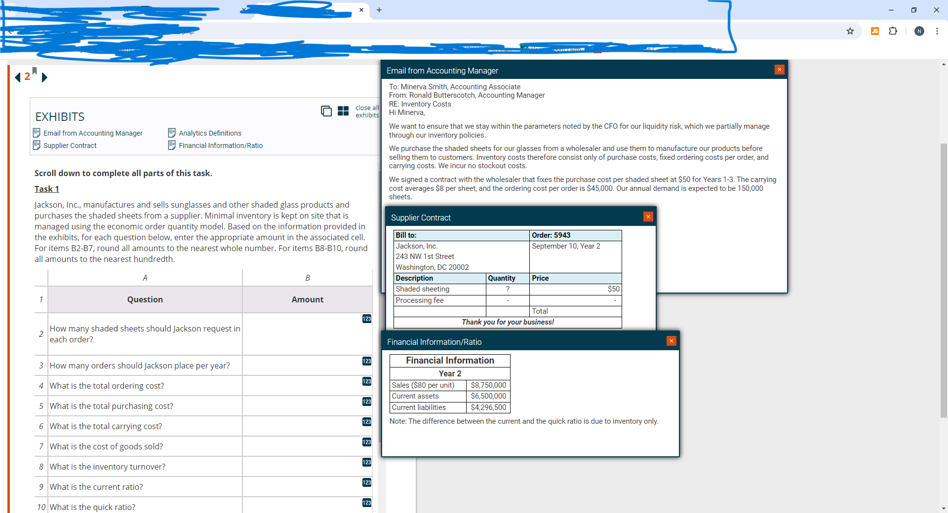 Solved Scroll down to complete all parts of this task.Task | Chegg.com