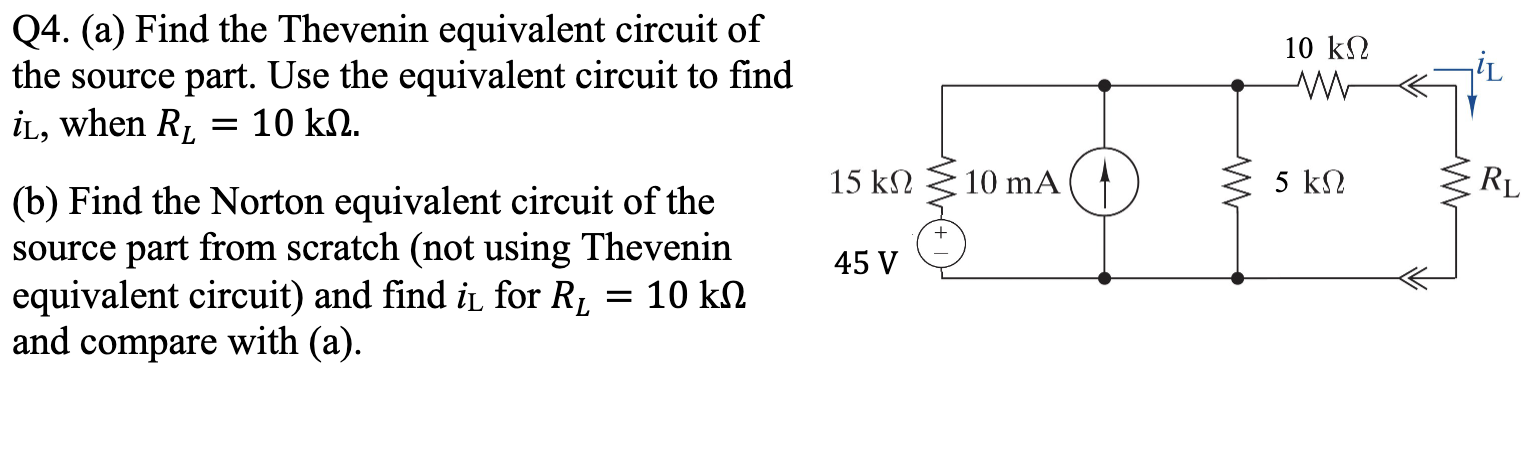 Solved Q4. (a) ﻿Find the Thevenin equivalent circuit ofthe | Chegg.com