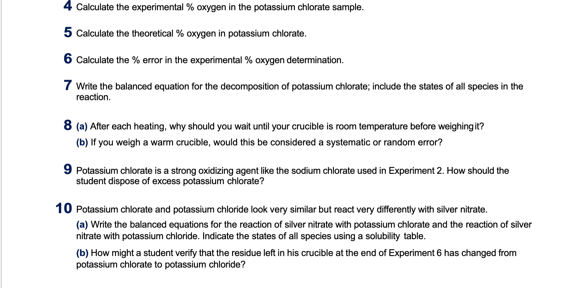 Solved While performing Experiment 6, after two successive | Chegg.com