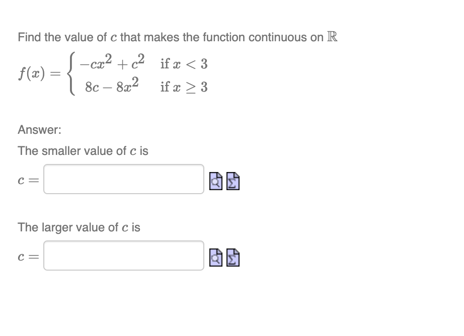 Solved Find the value of c that makes the function | Chegg.com