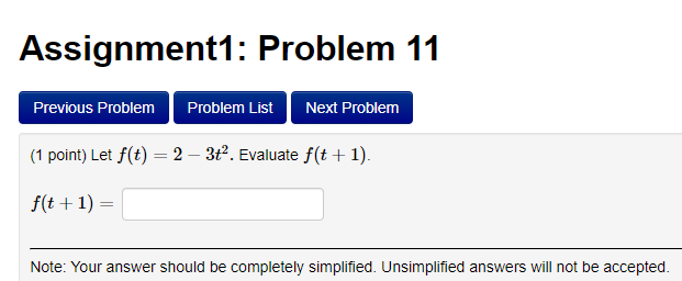 Solved Assignment1: Problem 11 Previous Problem Problem List | Chegg.com