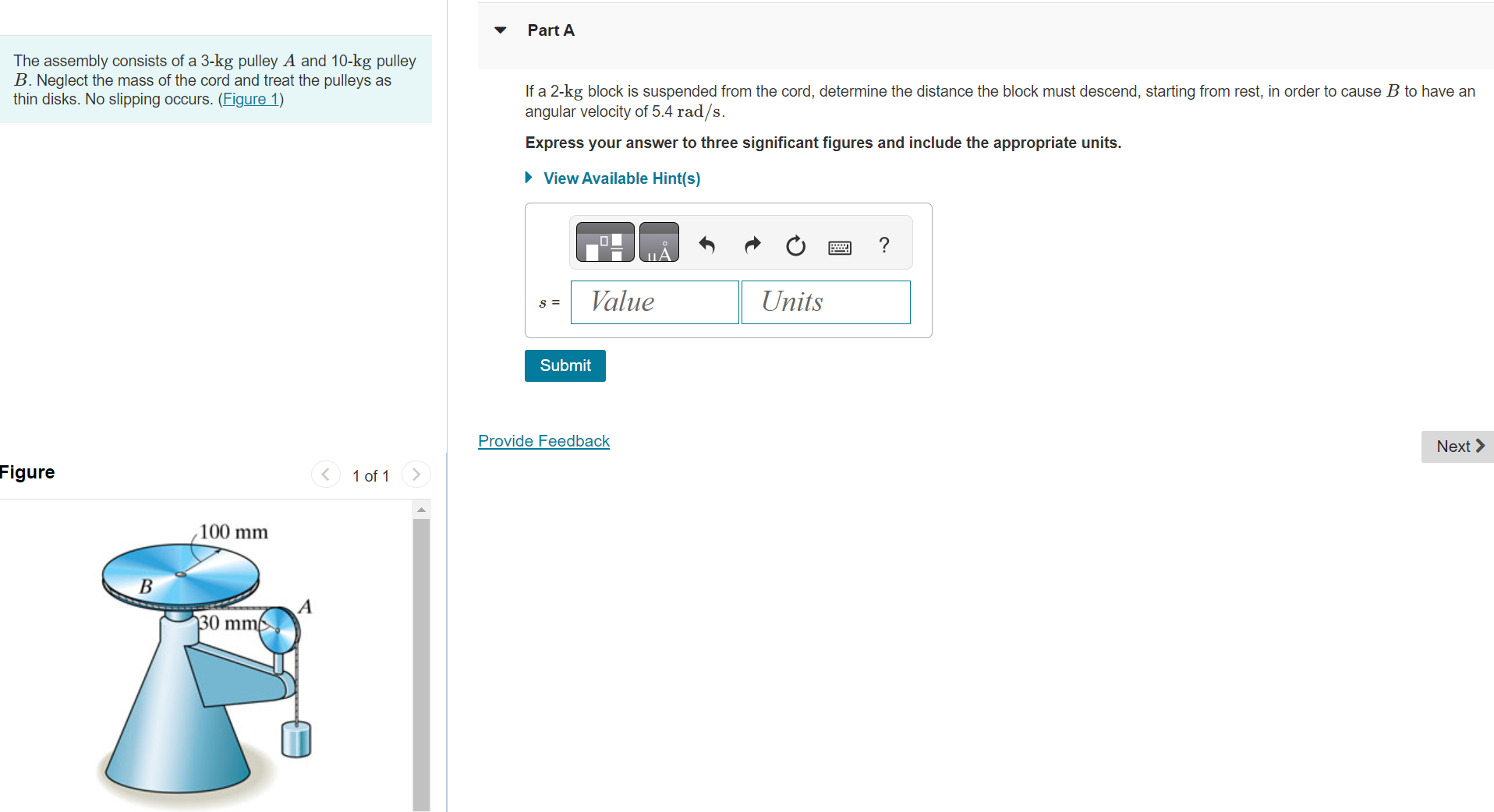 Solved The assembly consists of a 3-kg pulley A and 10−kg | Chegg.com