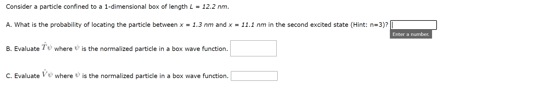 Solved Consider a particle confined to a 1-dimensional box | Chegg.com