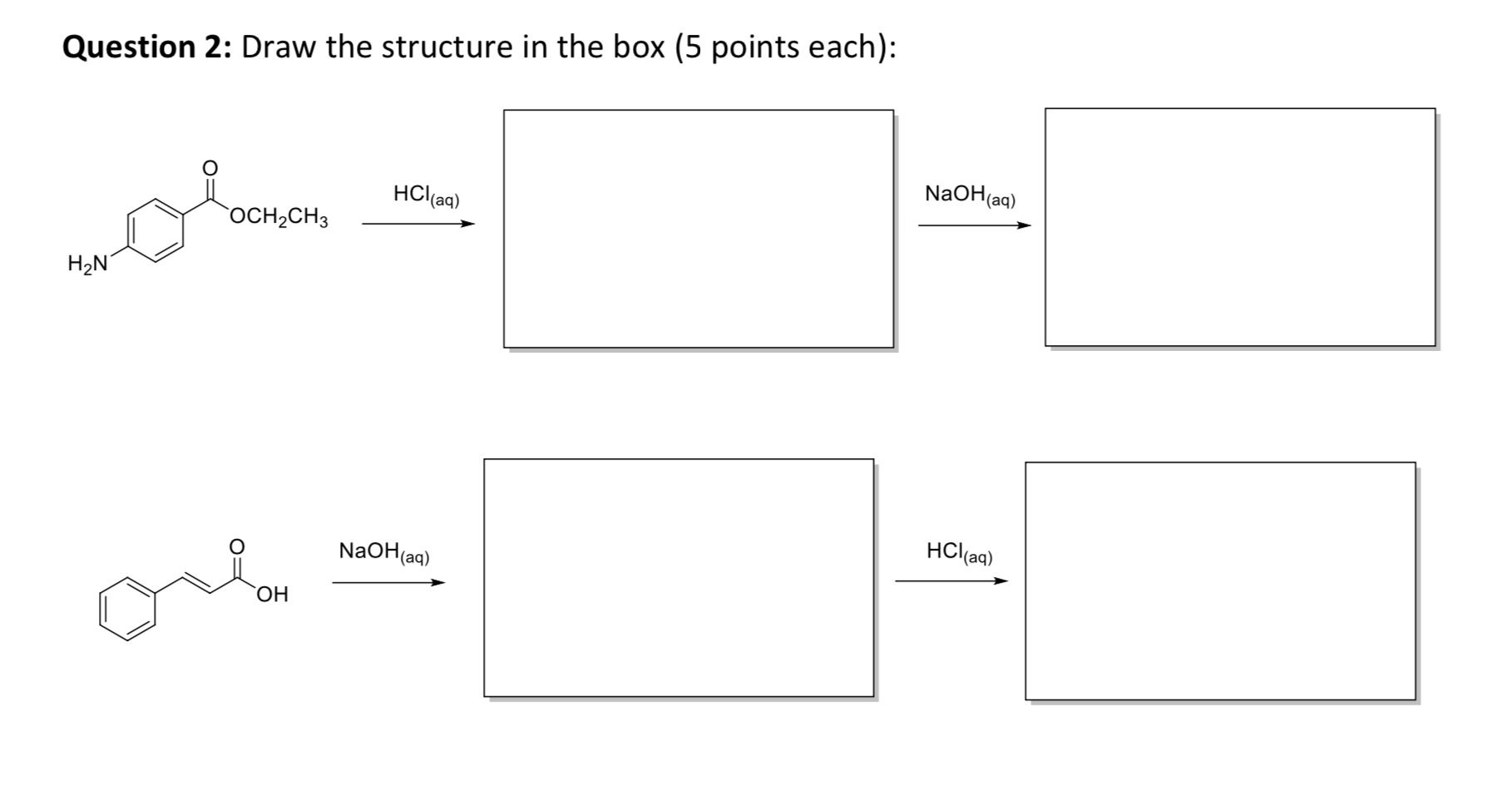 Solved Olonen OCH2CH3 oo COH oo orla HON Benzocaine | Chegg.com
