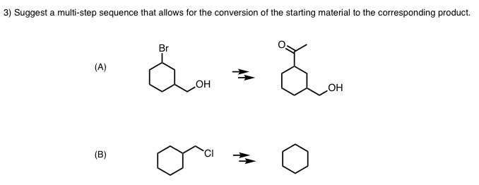 Solved 3) Suggest a multi-step sequence that allows for the | Chegg.com