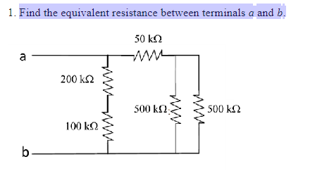 Solved Find the equivalent resistance between terminals a | Chegg.com