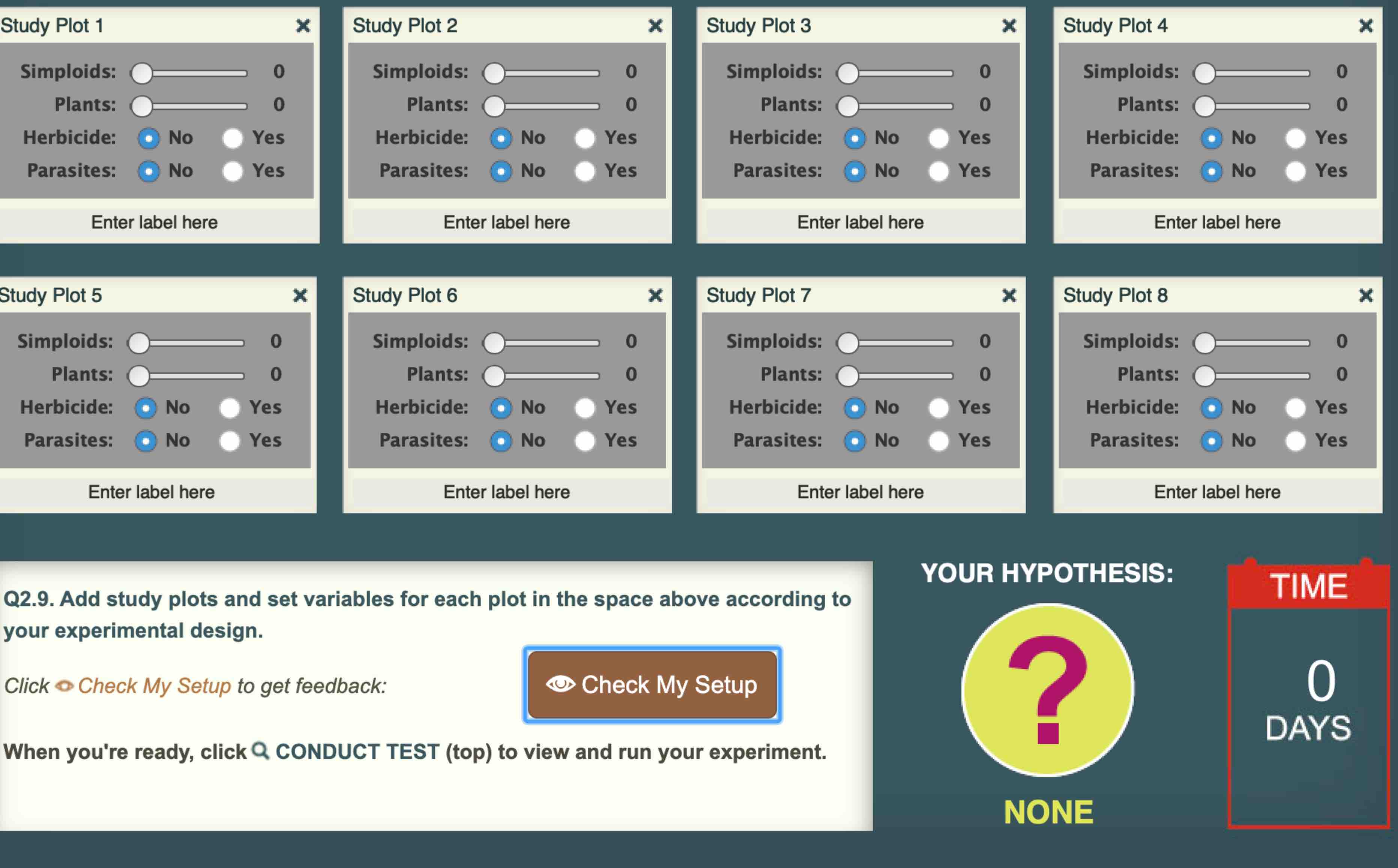 Solved Study Plot 1Simploids: O,0Plants: O,0Herbicide: o. | Chegg.com