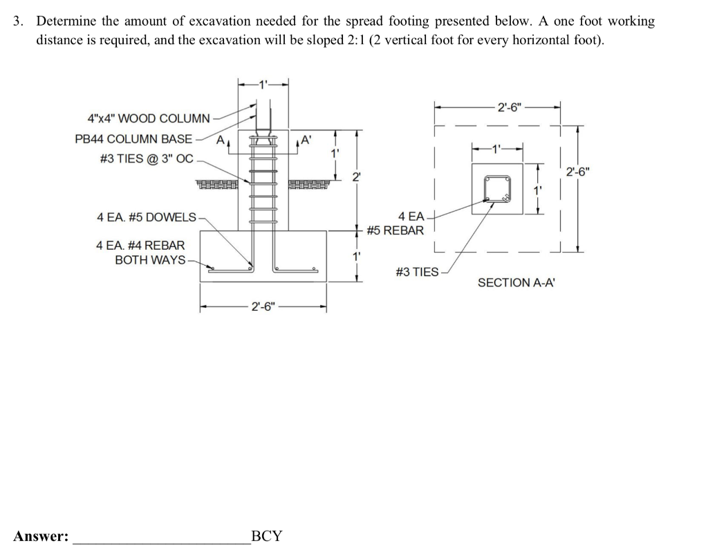 Solved 4. Determine the amount of backfill needed for the | Chegg.com