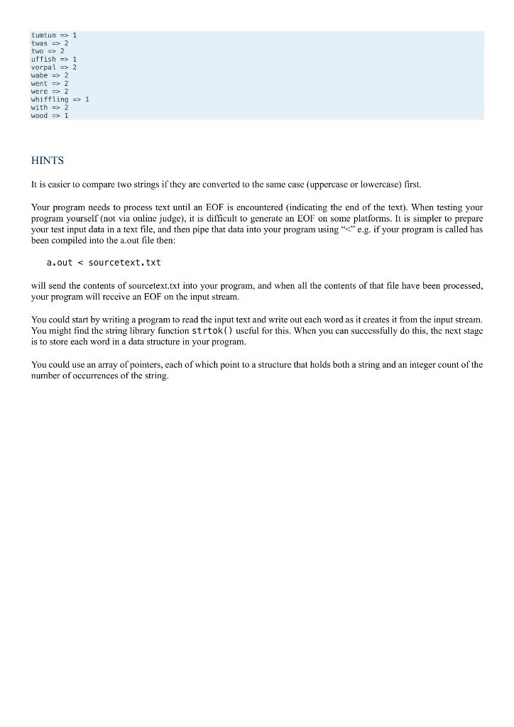 Solved 2. Problem 1090 Title: Sorted count of the unique | Chegg.com
