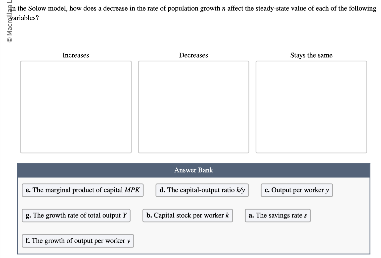 Solved In the Solow model, how does a decrease in the rate | Chegg.com