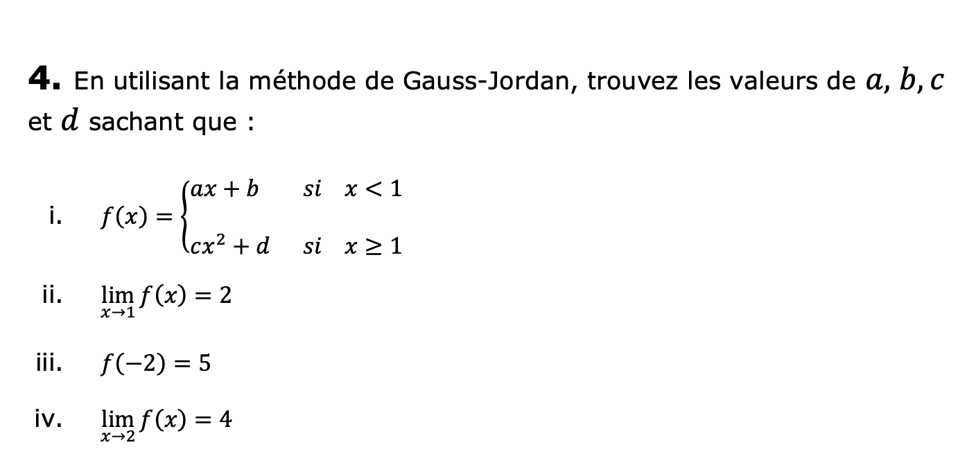 Solved Using the Gauss-Jordan method, find the values of | Chegg.com