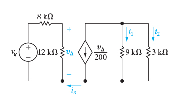 Solved The source voltage Vg in the circuit is 150 V. Find | Chegg.com