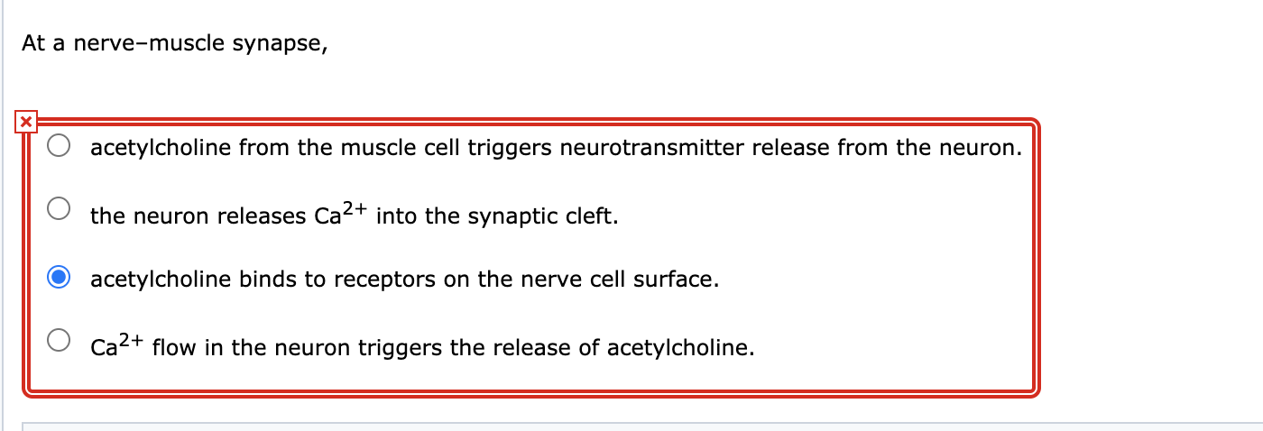 Solved At a nerve-muscle synapse, acetylcholine from the | Chegg.com
