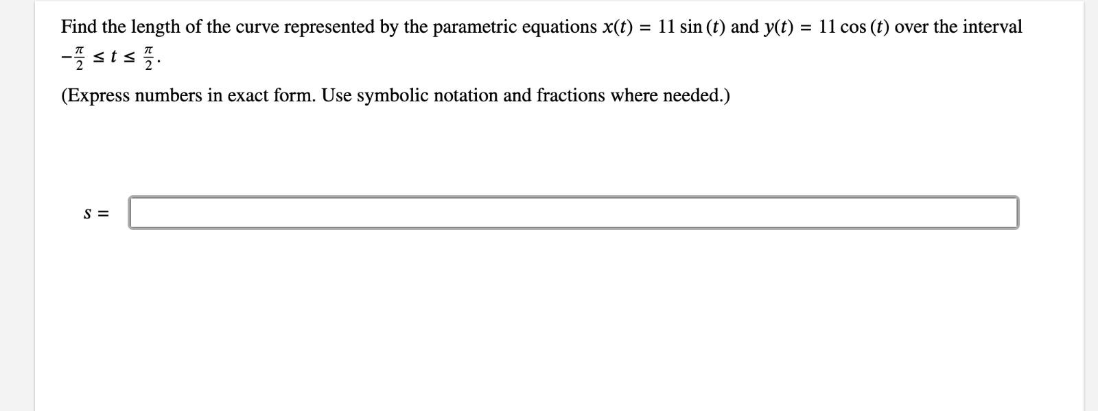 Solved Find the length of the curve represented by the | Chegg.com