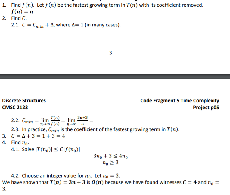 Solved Find 𝑇(𝑛) for code fragment 5 given in Figure 1. | Chegg.com