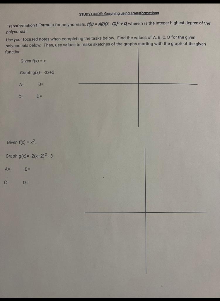 Solved Transformation's Formula for polynomials, | Chegg.com