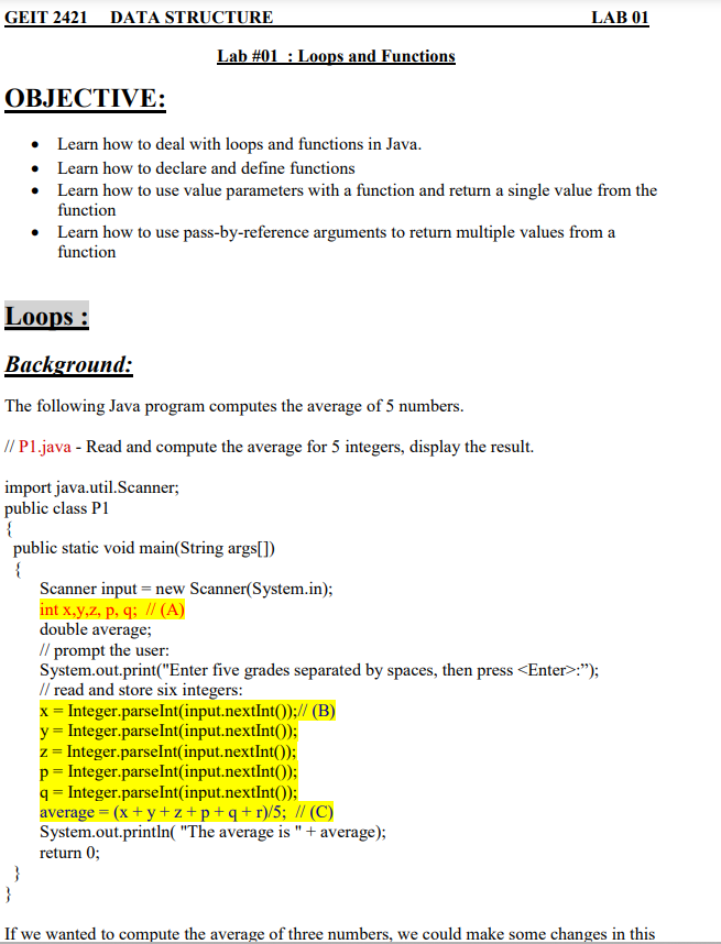 Solved Lab 01 Loops And Functionsobjectivelearn How To 2679