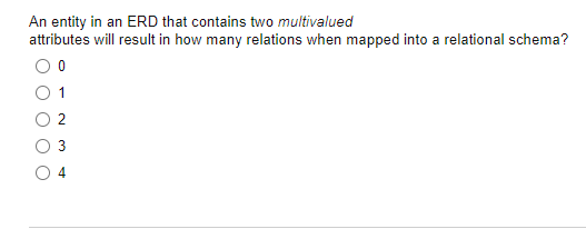 Solved An entity in an ERD that contains two multivalued | Chegg.com
