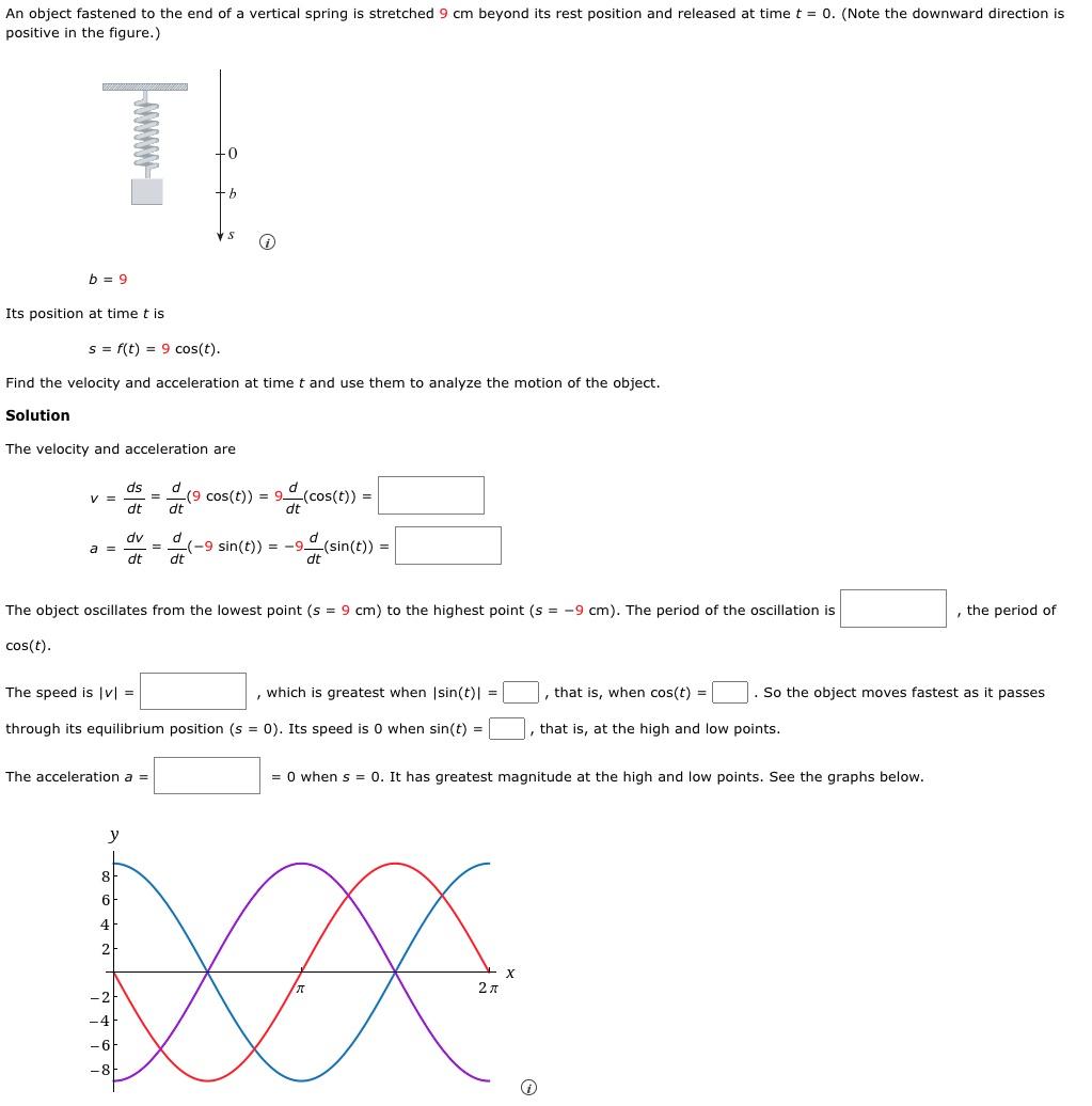 Solved An object fastened to the end of a vertical spring is | Chegg.com