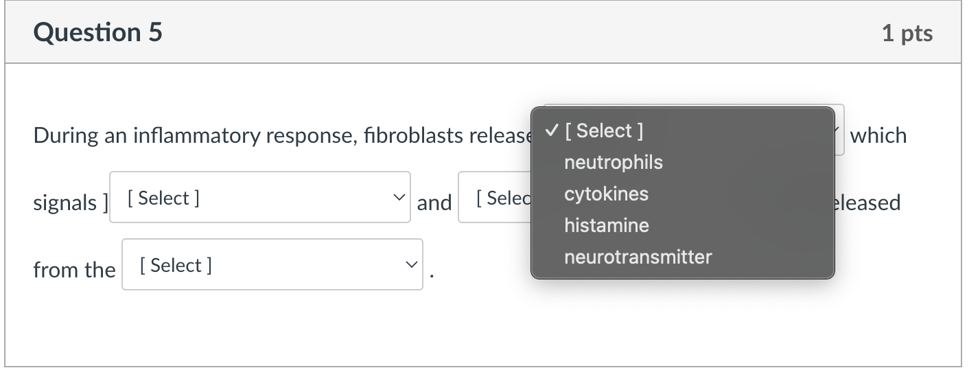 Solved Question 51 ﻿ptsDuring an inflammatory response, | Chegg.com