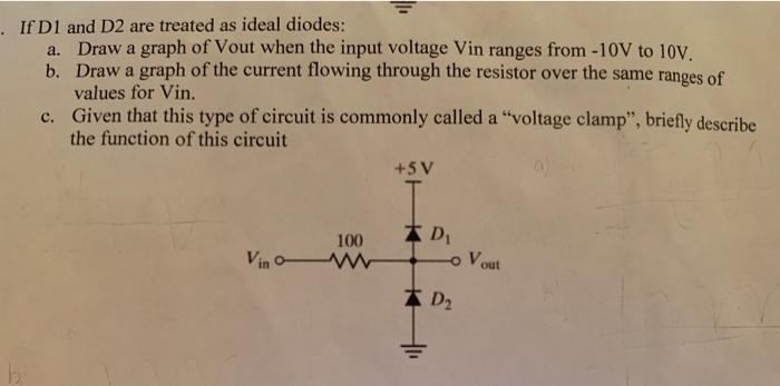 Solved If D1 and D2 are treated as ideal diodes: a. Draw a | Chegg.com