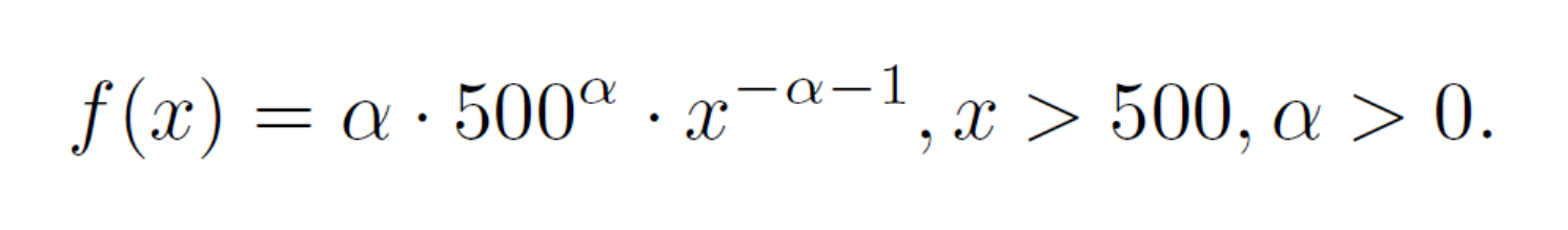 Solved A Pareto Distribution Has Above Density Function