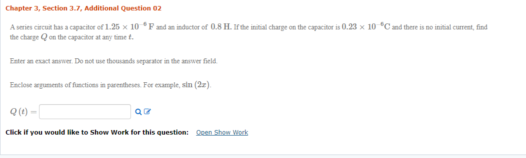 Solved Chapter 3, Section 3.7, Additional Question 02 A | Chegg.com