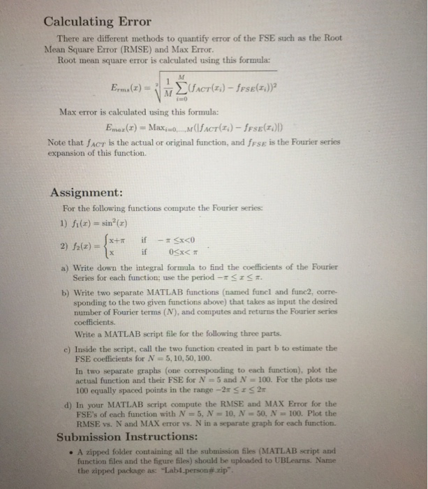 Calculating Error There are different methods to | Chegg.com