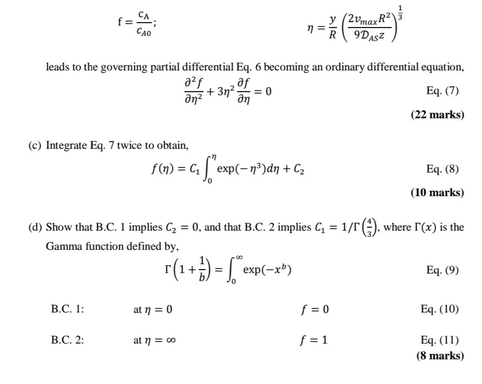 Concentration profile in a tubular reactor A catalyic | Chegg.com