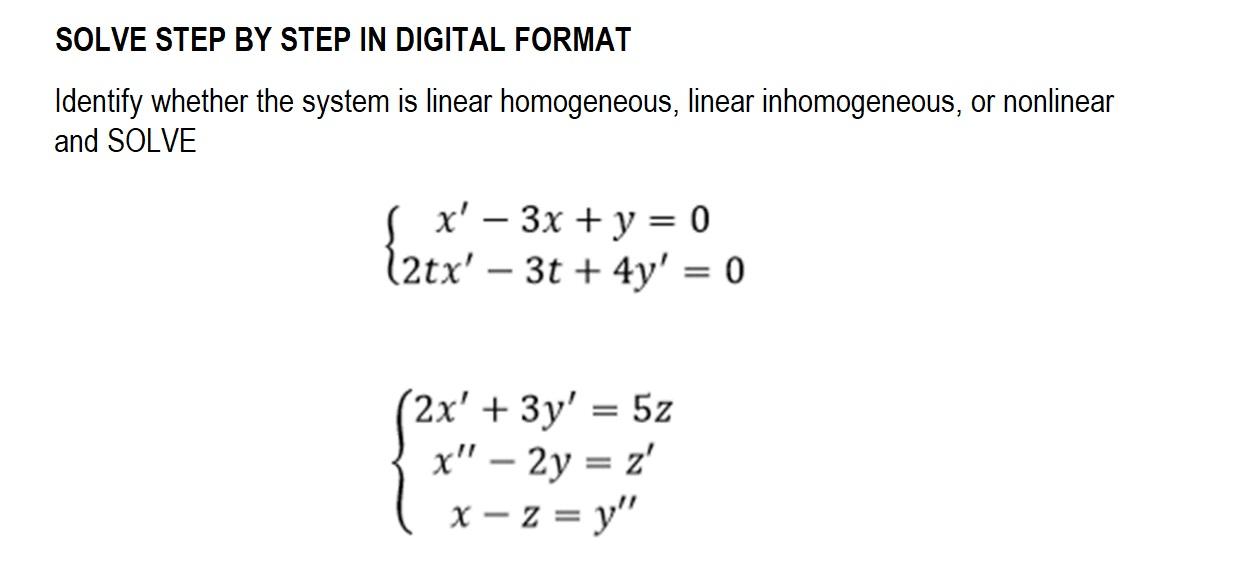 Solved SOLVE STEP BY STEP IN DIGITAL FORMAT Identify whether | Chegg.com