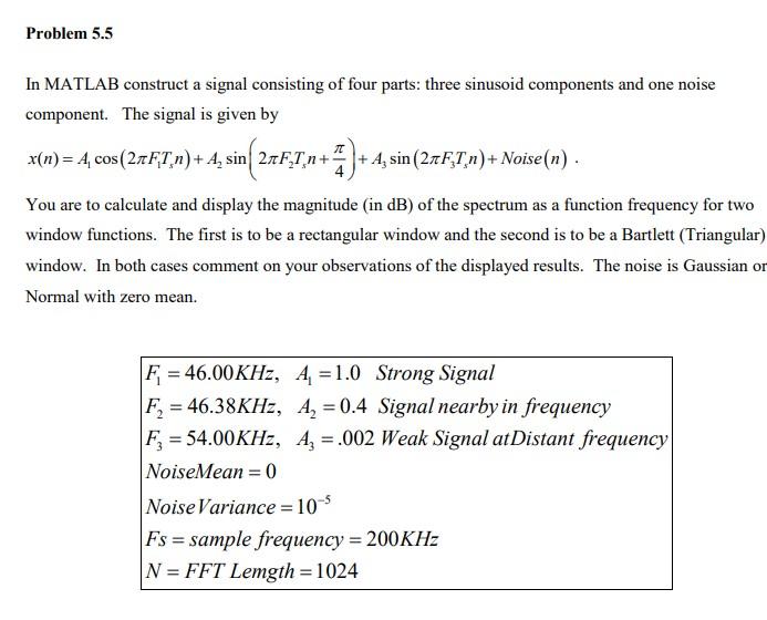 Solved Use MATLAB only! Show both the RECTANGULAR and | Chegg.com